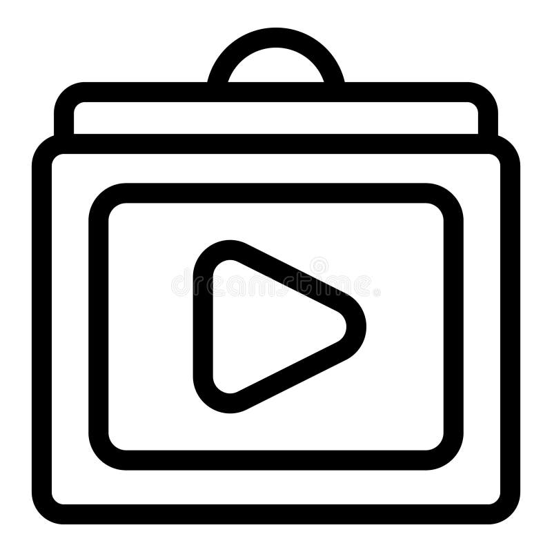 Video Player Icon Showing a Multimedia Interface for Watching Content ...