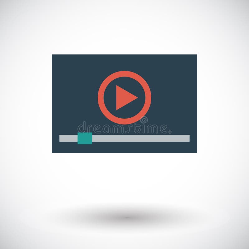 Video player icon. stock vector. Illustration of multimedia - 90298350