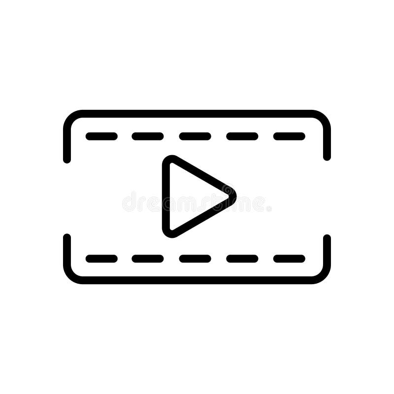 Video Player Icon Vector Sign and Symbol Isolated on White Background ...