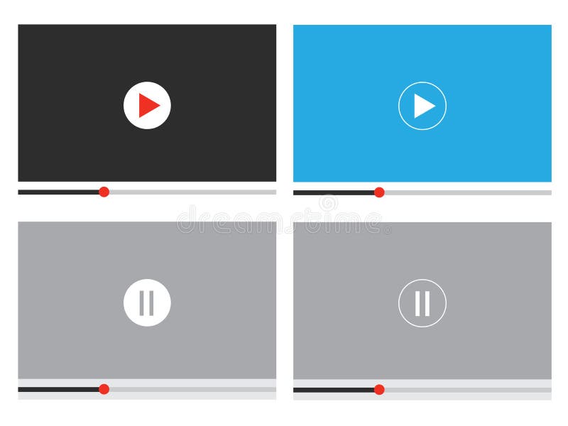 Video Player Interface Illustration in Flat Style Eps 10 Stock ...