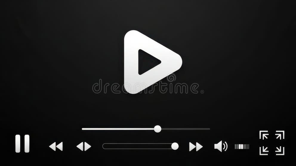Minimalist Video Player Interface Stock Illustrations – 1,363 ...