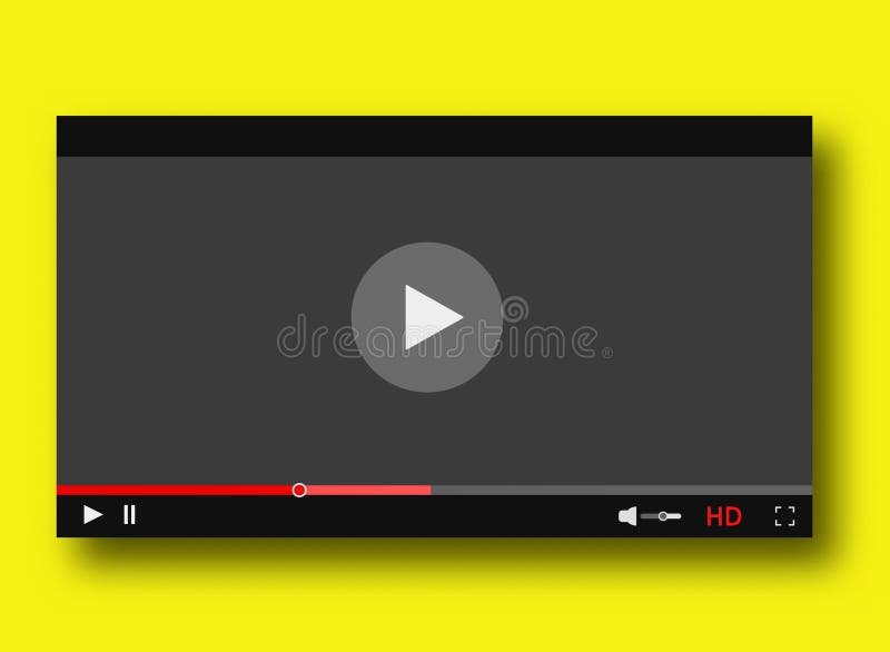 Video Player Interface Play Bar Design Stock Vector - Illustration of ...