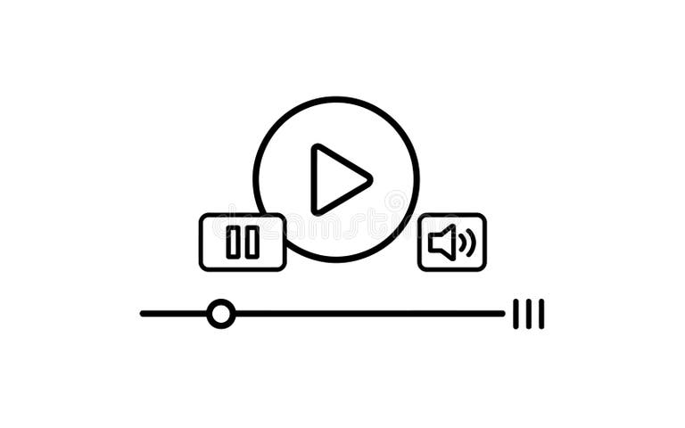 Play Pause Volume Icon Stock Illustrations – 6,567 Play Pause Volume ...