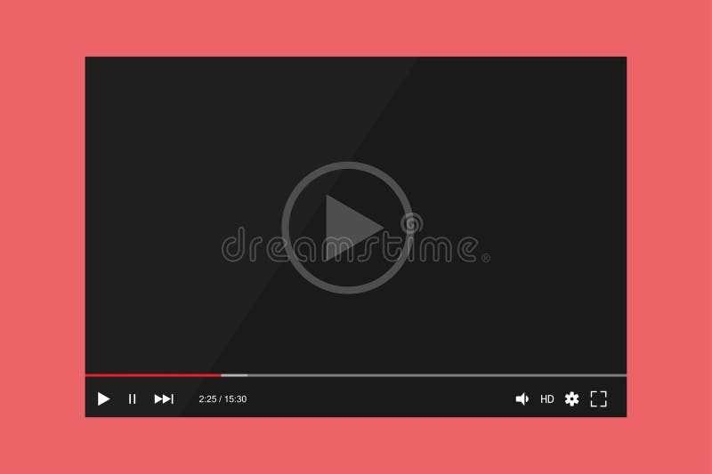 Video Player Bar. Player Video in Flat Style on a White Background ...
