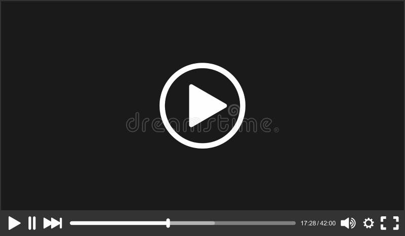Video Player Interface for Web. Vector Stock Vector - Illustration of ...