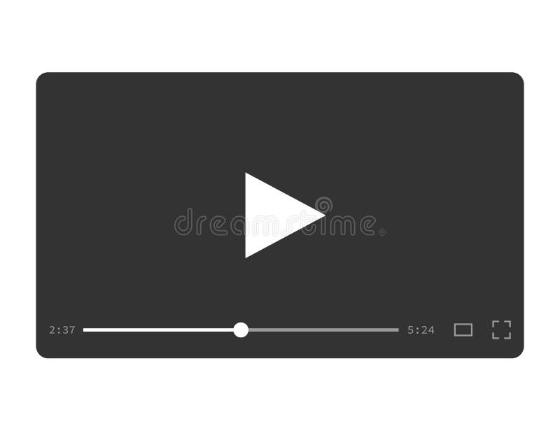 Video Player for Multimedia in Flat Design. Media Player Ui for Movie ...
