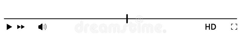 Video Player Play Bar Design Interface Stock Illustration ...