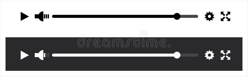 Video Player Play Bar Design Interface. Stock Illustration ...