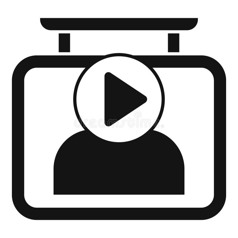 Video Player with Play Button Over User Icon Showing Streaming Platform ...