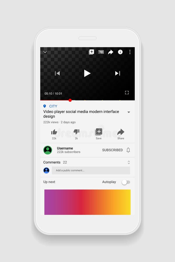 Video Player Screen Interface Stock Vector - Illustration of isolated ...