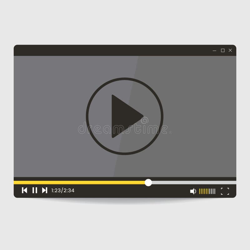 Video Player Screen Interface Template Design Stock Vector ...