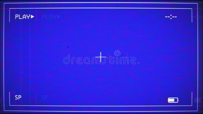 Video Player Showing Blue Screen of VHS Camera and Play Button Stock ...