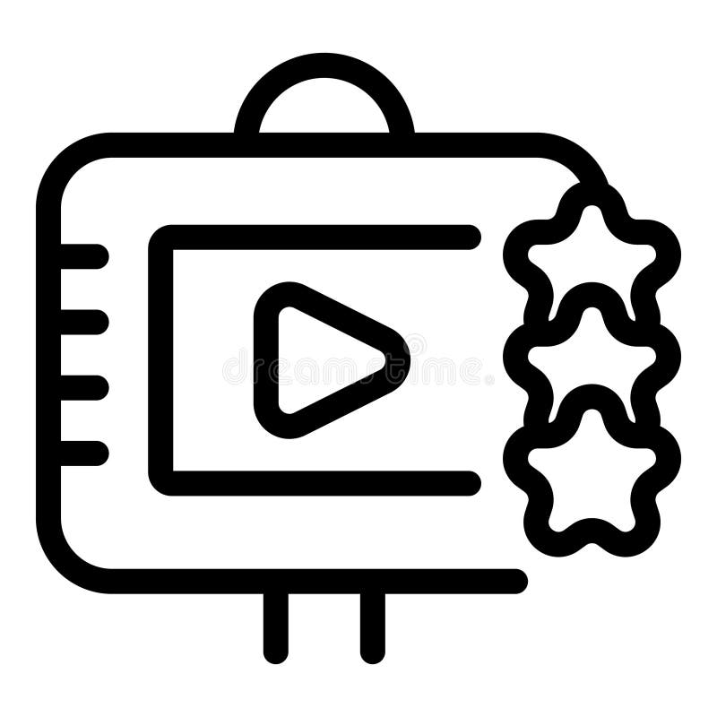 Video Player Showing Three Stars Rating System Stock Illustration ...