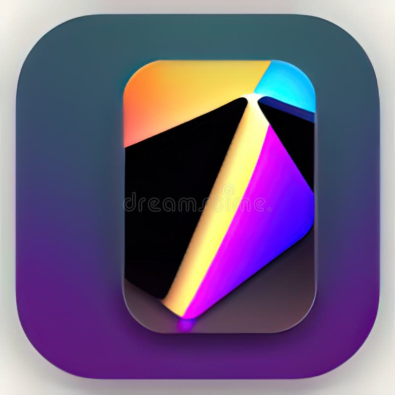 Video Player Software App Icon. Generative AI. Stock Illustration ...