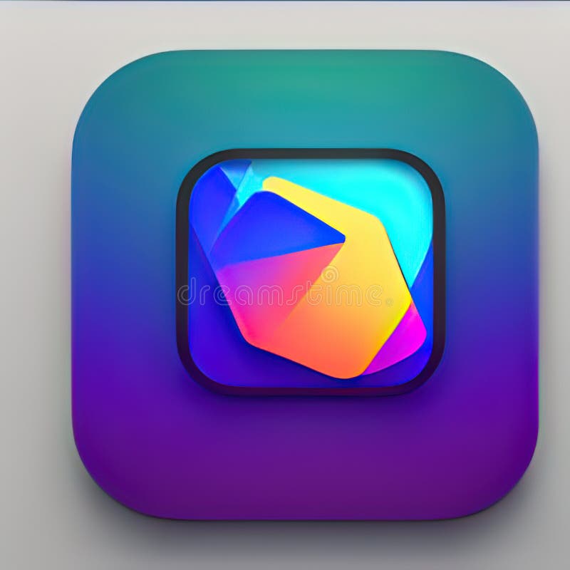 Video Player Software App Style Icon. Generative AI. Stock Illustration ...