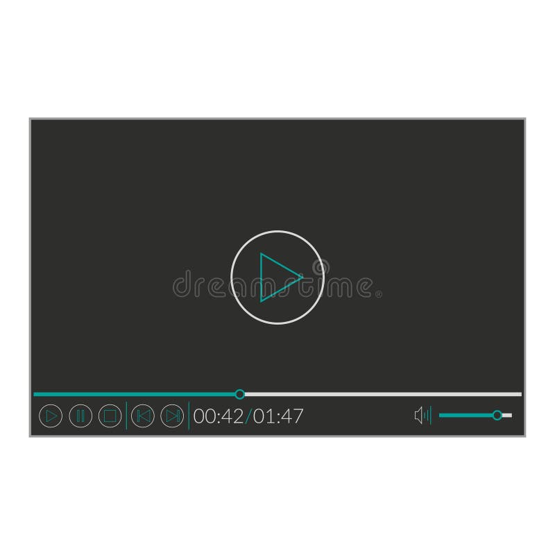 Video Player Web Minimalistic Design Stock Illustrations – 1,089 Video ...