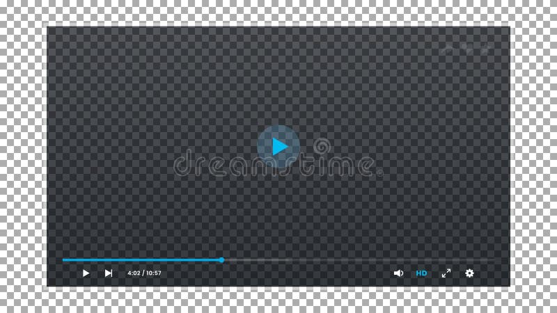 Video Player Transparent Interface Display Stock Illustration - Illustration of modern, play ...