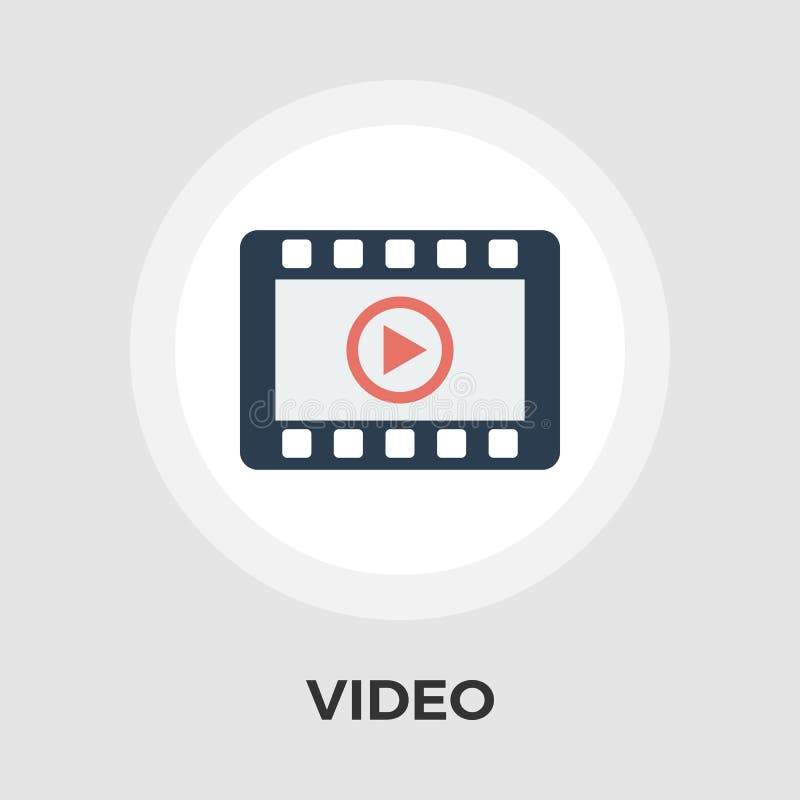 Video Player Vector Flat Icon Stock Vector - Illustration of clip, stop ...