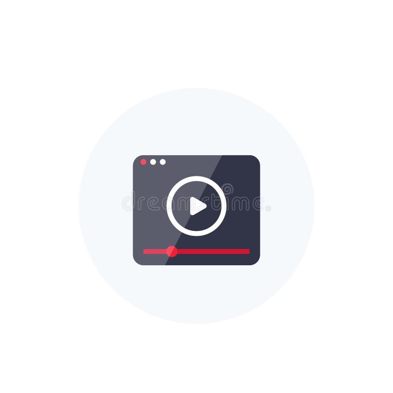 Video Player Vector Icon, Logo for Apps Stock Vector - Illustration of ...