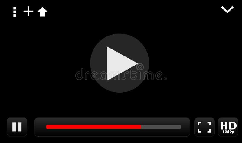 Video player stock vector. Illustration of button, pause - 33551111