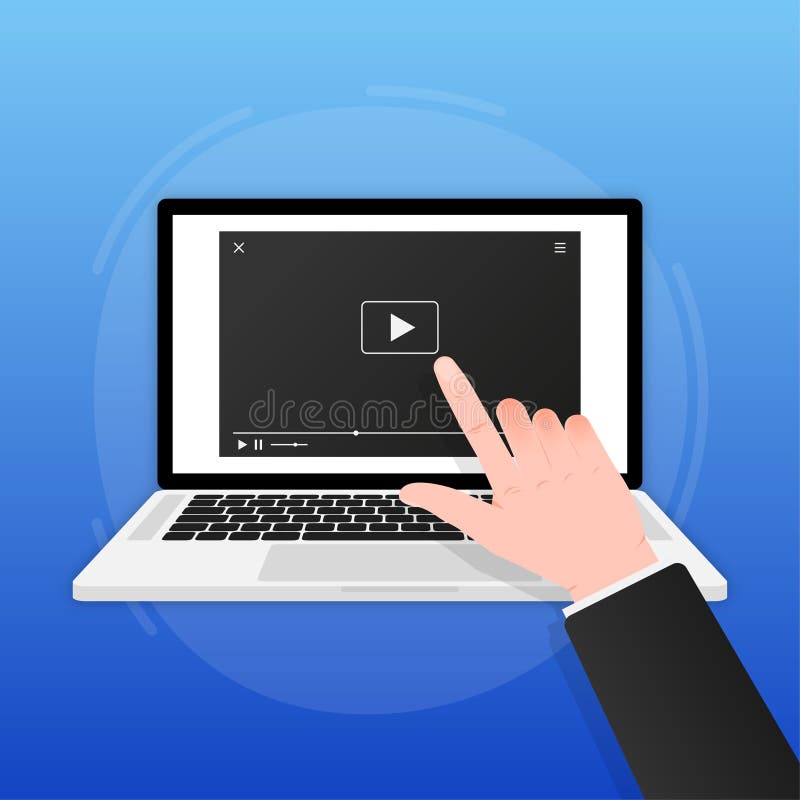 Video Player for Web Design. Realistic Window. Vector Illustration ...