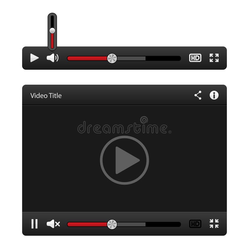 Media player icons set stock vector. Illustration of multimedia - 37467002
