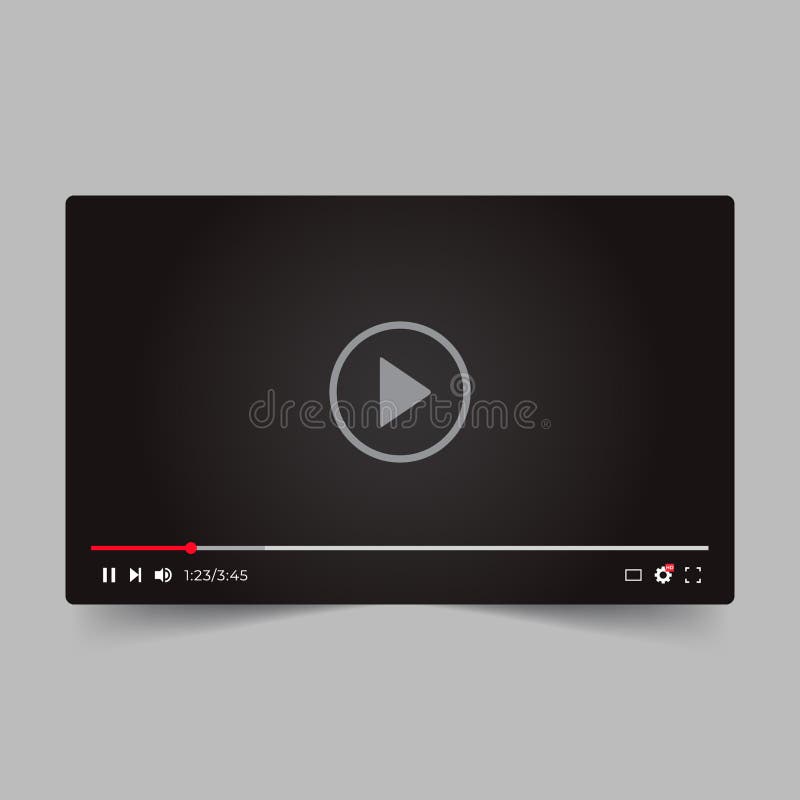 Video Player Website Screen Interface Vector Stock Vector ...