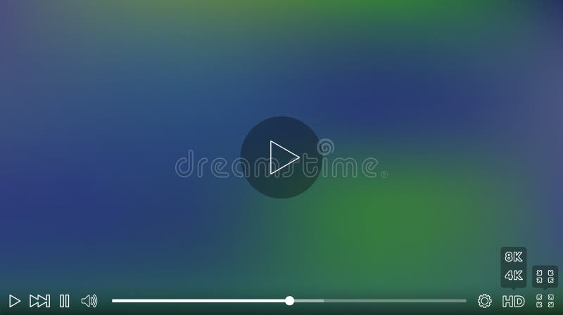 Video Player Window with Menu and Buttons Panel Vector Stock Vector ...