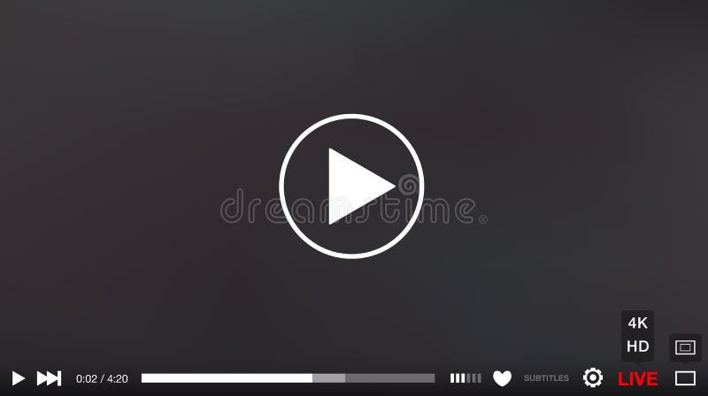 Video Player Window with Menu and Buttons Panel Vector Stock Vector ...