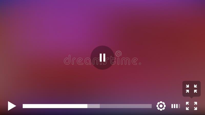Video Player Window with Menu and Buttons Panel Vector Stock Vector ...