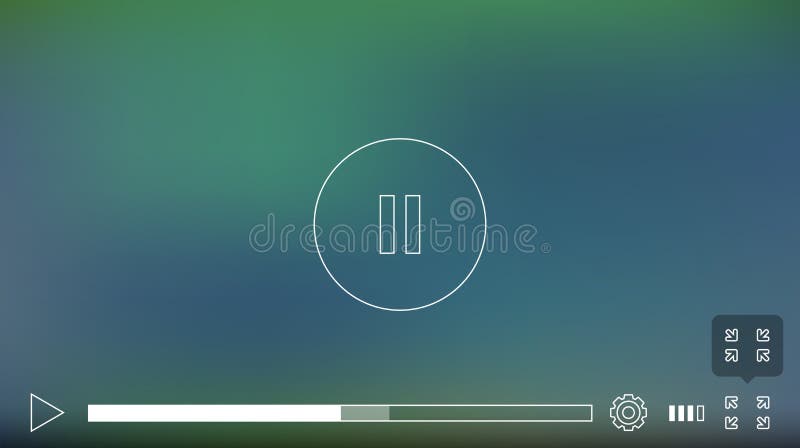 Video Player Window with Menu and Buttons Panel Vector Stock Vector ...