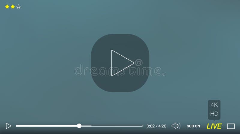 Video Player Window with Menu and Buttons Panel Vector Stock Vector ...