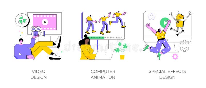 Video Post Production Abstract Concept Vector Illustrations. Stock ...