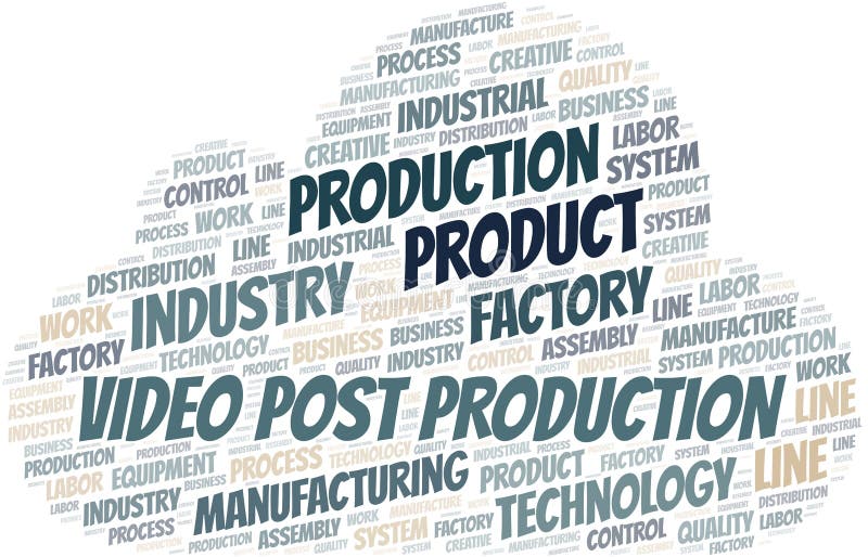 Video Post Production Word Cloud Create with Text only. Stock ...