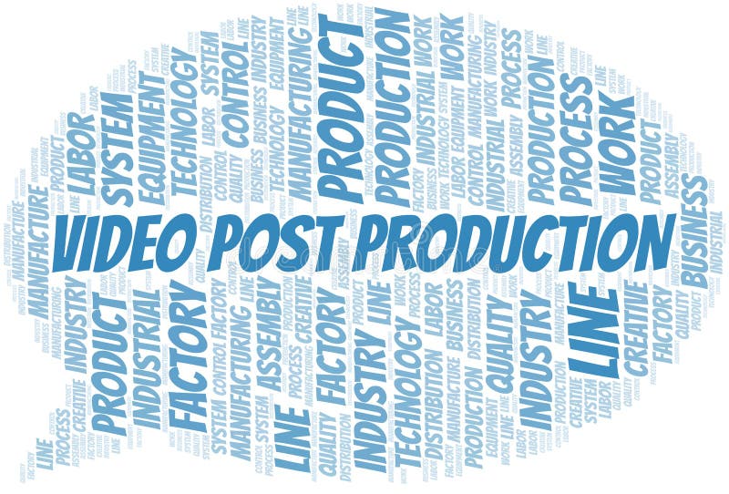 Video Post Production Word Cloud Create with Text only. Stock ...