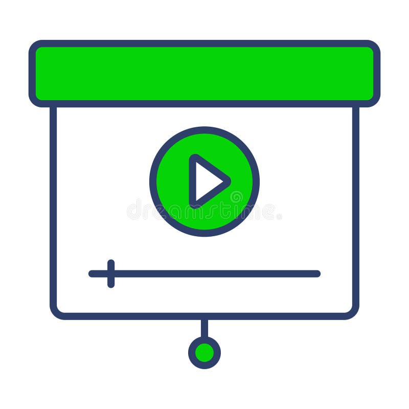 Video Presentation Icon Modern Illustration Stock Vector - Illustration ...