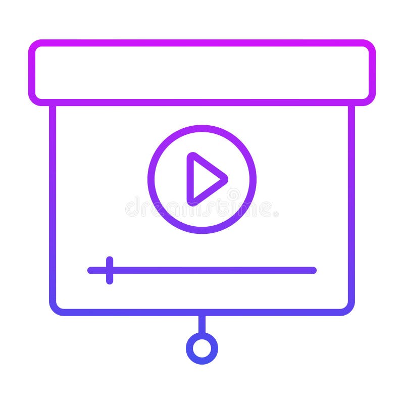 Video Presentation Icon Modern Illustration Stock Vector - Illustration ...
