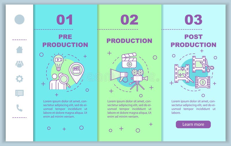 Video Production Process Vector Infographic Template Stock Vector ...
