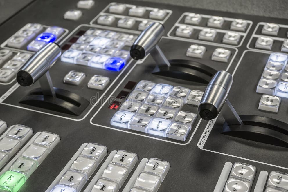 Video Production Switcher of Television Broadcast Stock Image - Image ...