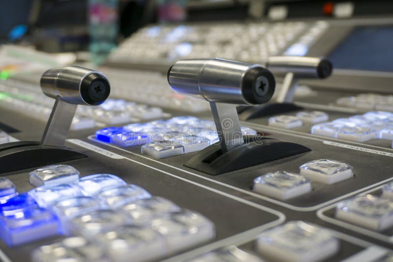 Video Production Switcher of Television Broadcast Stock Image - Image ...