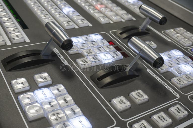 Video Production Switcher of Television Broadcast Stock Image - Image ...