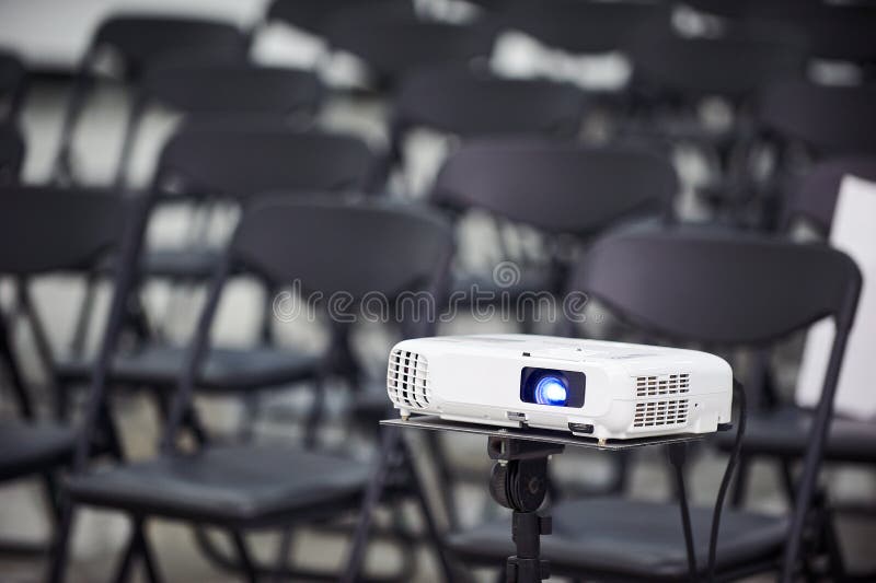 Video Projector in Conference Hall Stock Photo - Image of entertainment ...