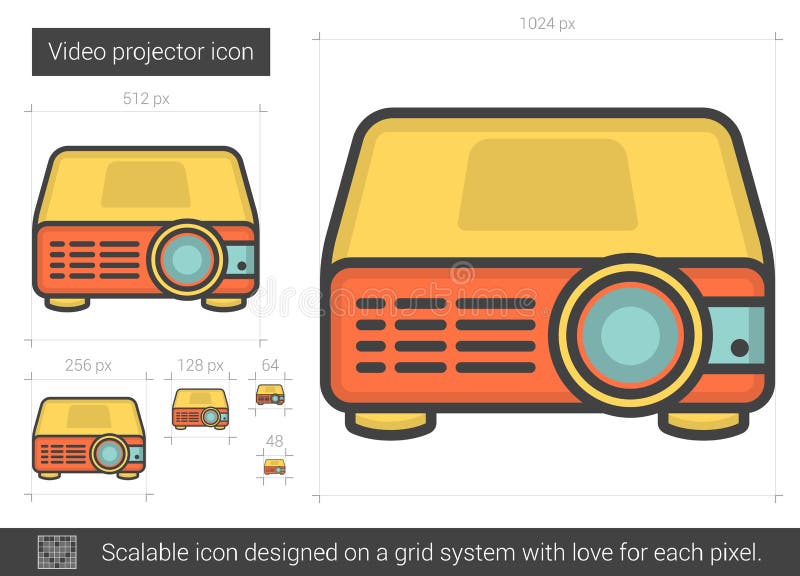 Projector Line Drawing Stock Illustrations – 670 Projector Line Drawing ...