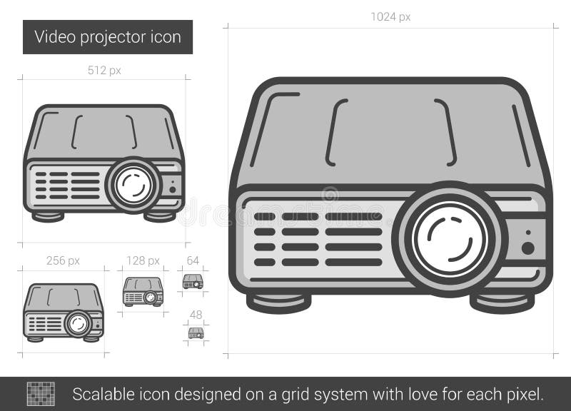 Projector Line Drawing Stock Illustrations – 564 Projector Line Drawing ...
