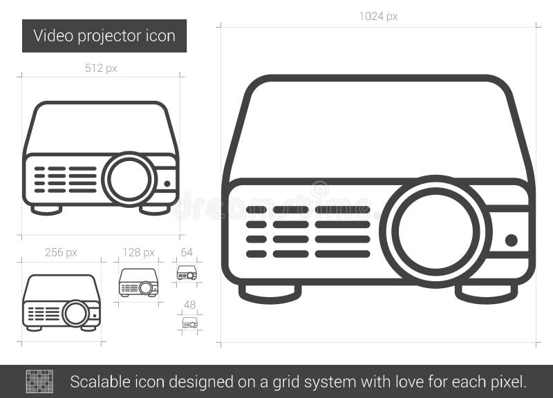 Projector Line Drawing Stock Illustrations – 564 Projector Line Drawing ...