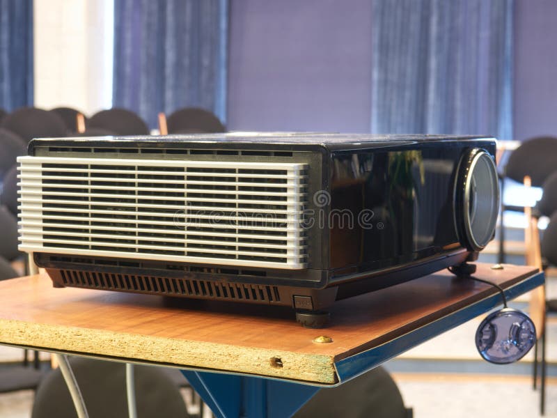 Video Projector in the Room Stock Photo - Image of entertainment ...