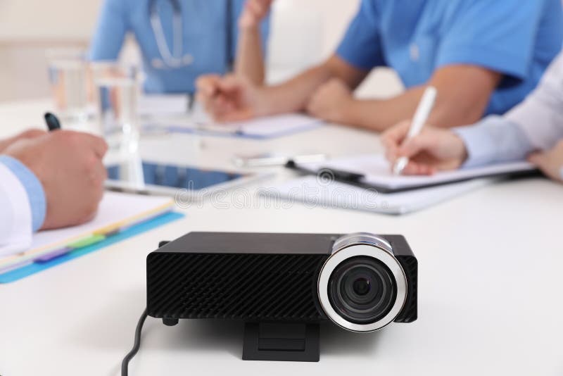 Projector on the table stock photo. Image of lesson, notebook - 1966036