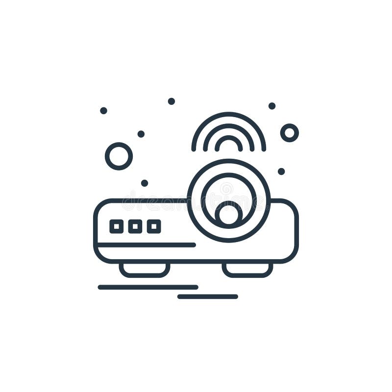 Video Projector Vector Icon. Video Projector Editable Stroke Stock ...