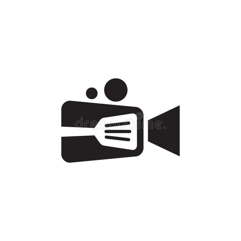 Video Record with Spatula Logo Symbol Icon Vector Graphic Design ...