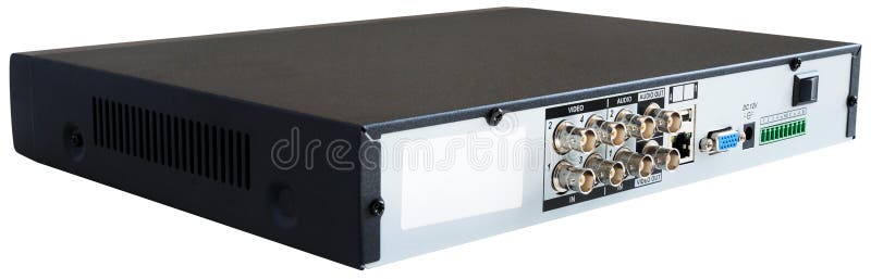 Video recorder back view stock image. Image of electronic - 21703153